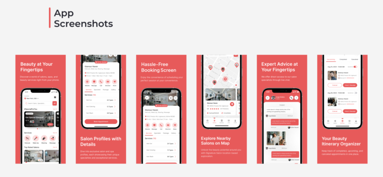 Salon Booking App Ui Kit [ 60+ Screens ] Figma » Insight Lancer