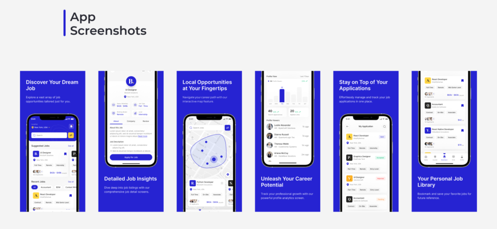 Job Finder App UI Kit [ 70+ Screens ] » Insight Lancer