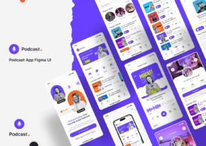 Podcast App UI Kit [45+ Screens] Figma » Insight Lancer