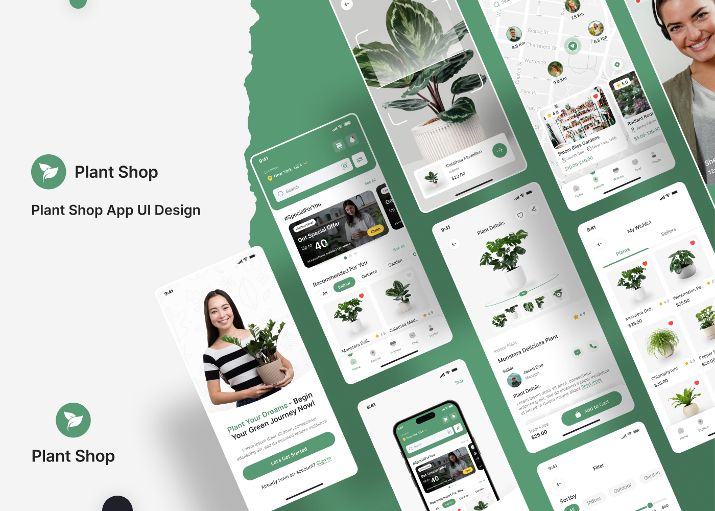 Plant Shop Mobile App UI Kit [ 65+ Screens ] Figma » Insight Lancer