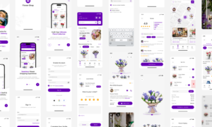 Flower Delivery Mobile App UI Kit [70 Screens] Figma » Insight Lancer