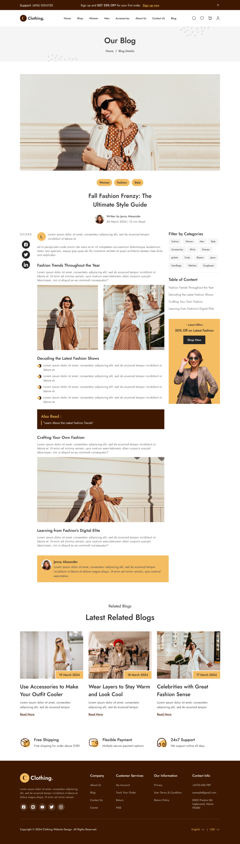 Fashion Ecommerce Website UI UX Figma Design [30+ Pages]