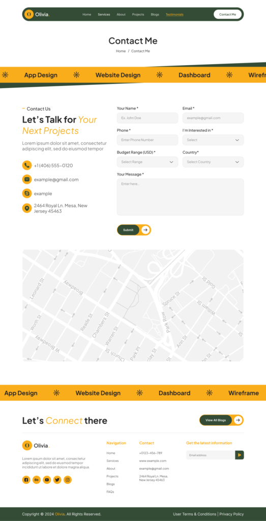 Personal Portfolio Website Figma UI UX Design Template [13 Pages ...