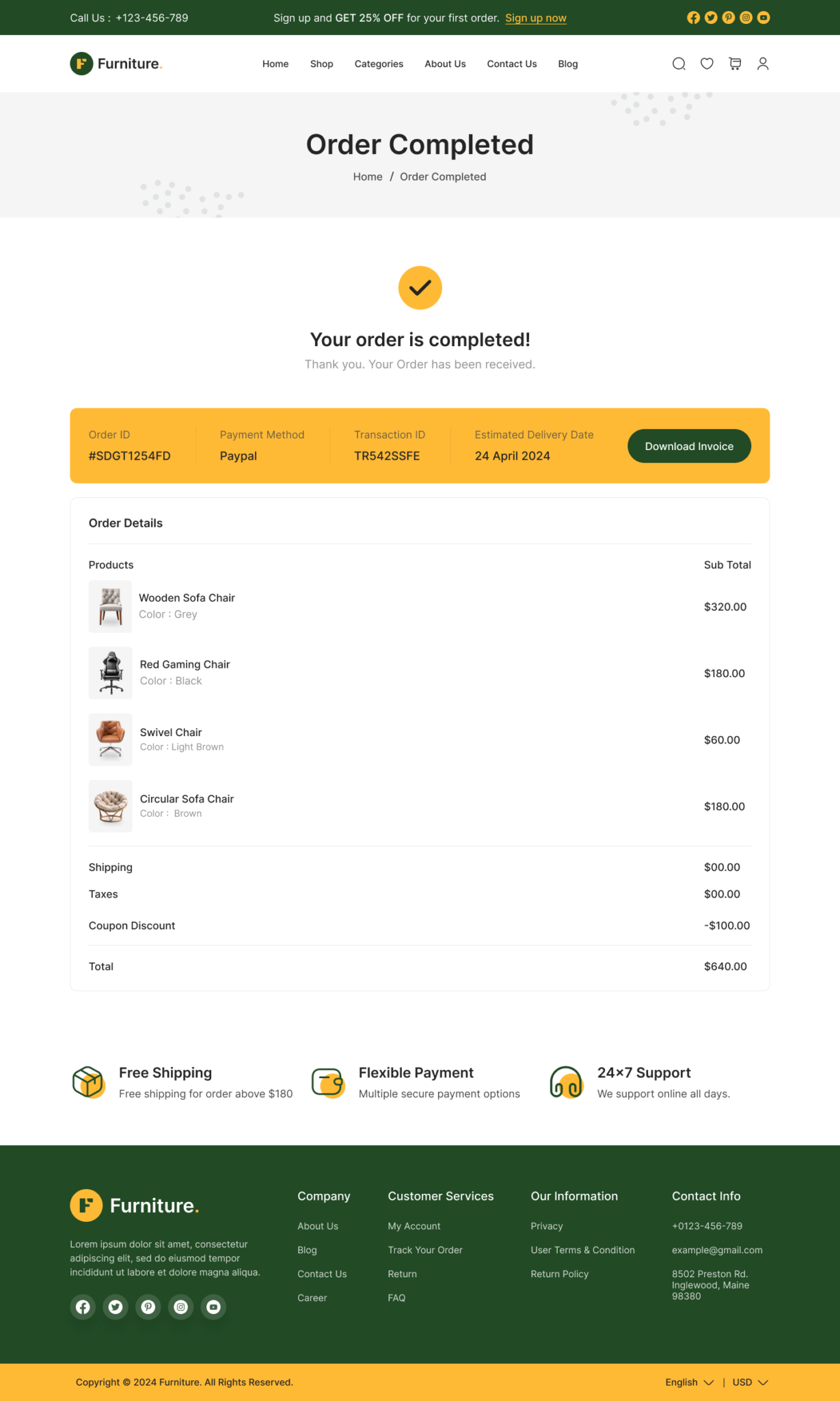 Furniture Store Website Figma UI UX Design Template Design [30+ Pages ...