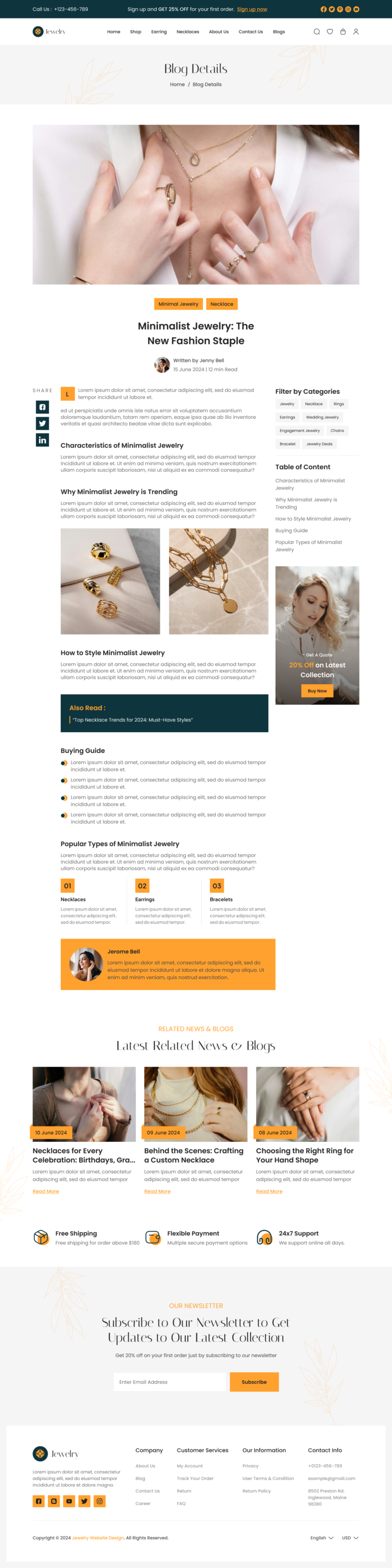 Jewellery Ecommerce Website Figma UI UX Template Design [31+ Pages ...