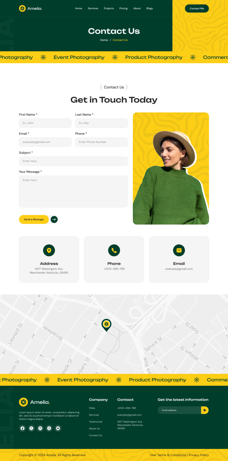 Photographer Portfolio Website Figma UI UX Template Design [14+ Pages ...