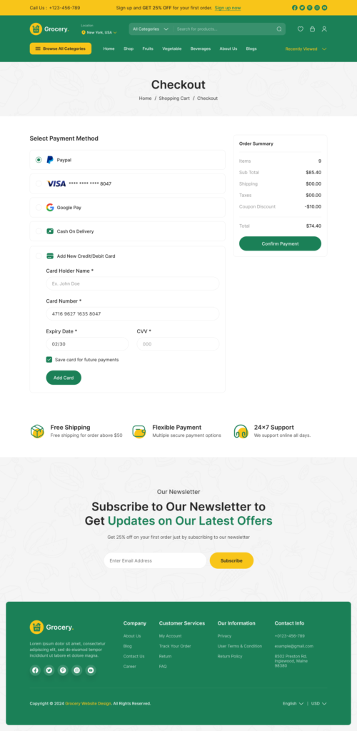 Ecommerce Grocery Stores Website Figma UI UX Template Design [30+ Pages ...