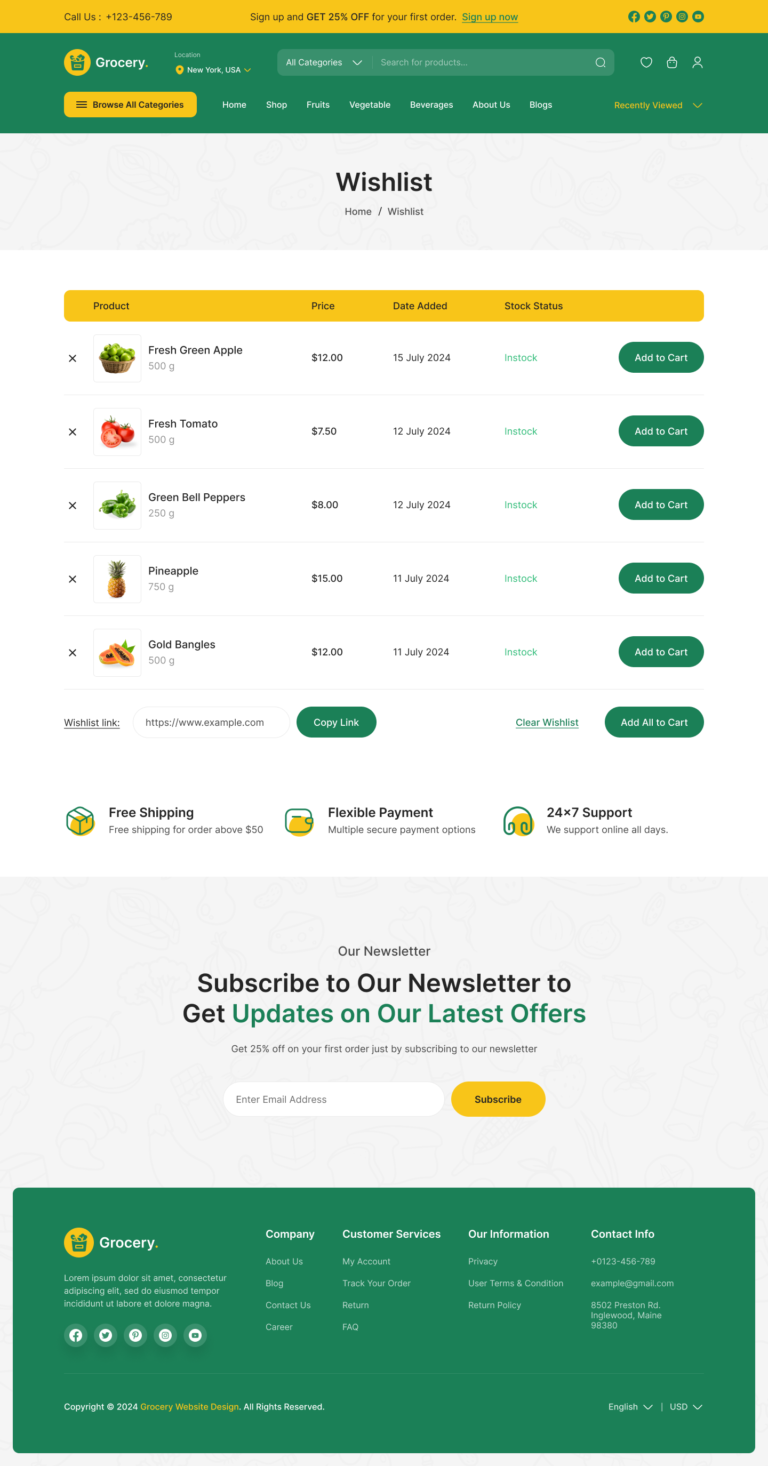 Ecommerce Grocery Stores Website Figma UI UX Template Design [30+ Pages ...