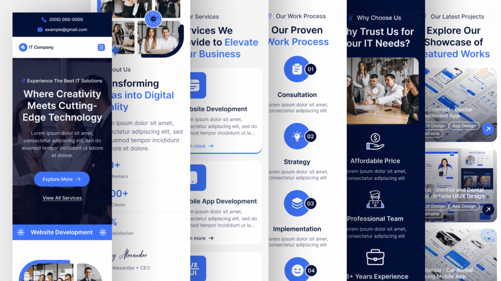 IT Service and Technology Website Figma Template Ui Ux Design [16 ...