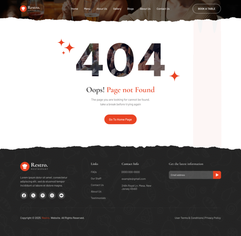 Restaurant Website Figma Ui Ux Design [13+ Pages] » Insight Lancer