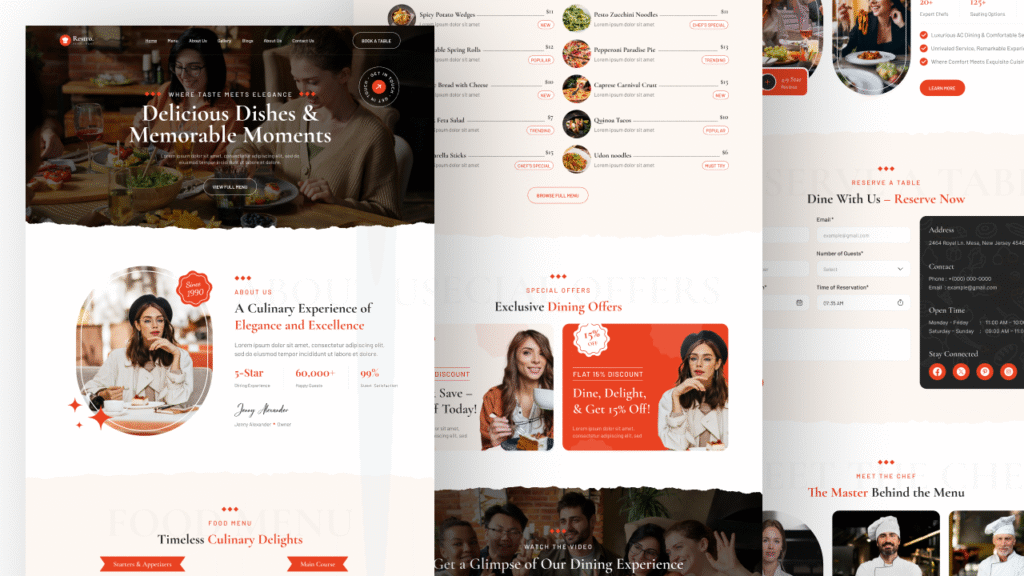 Restaurant Website Figma Ui Ux Design [13+ Pages] » Insight Lancer