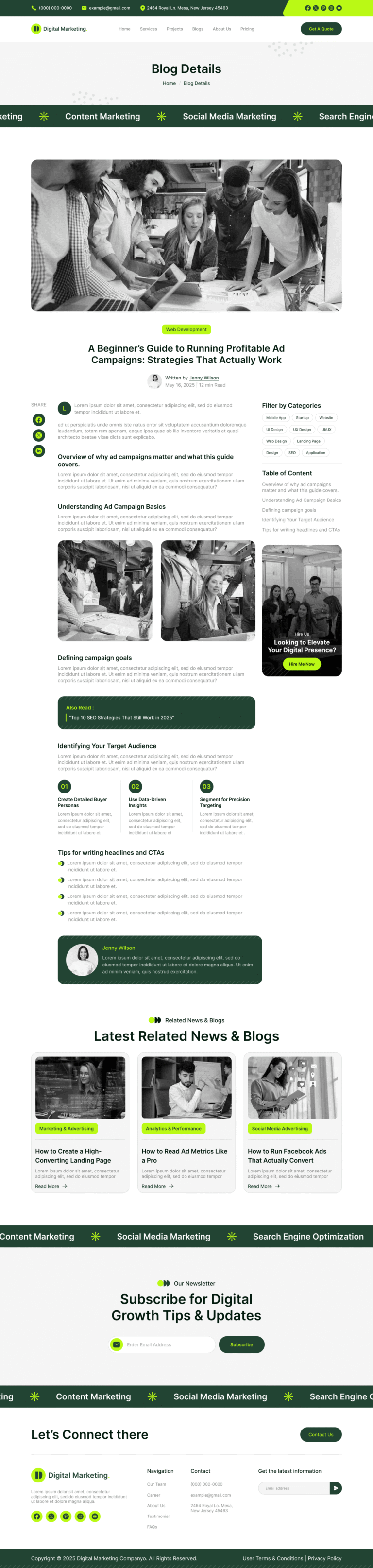 Digital Marketing Agency Website Figma Ui Ux Design [16+ Pages] » Insight Lancer