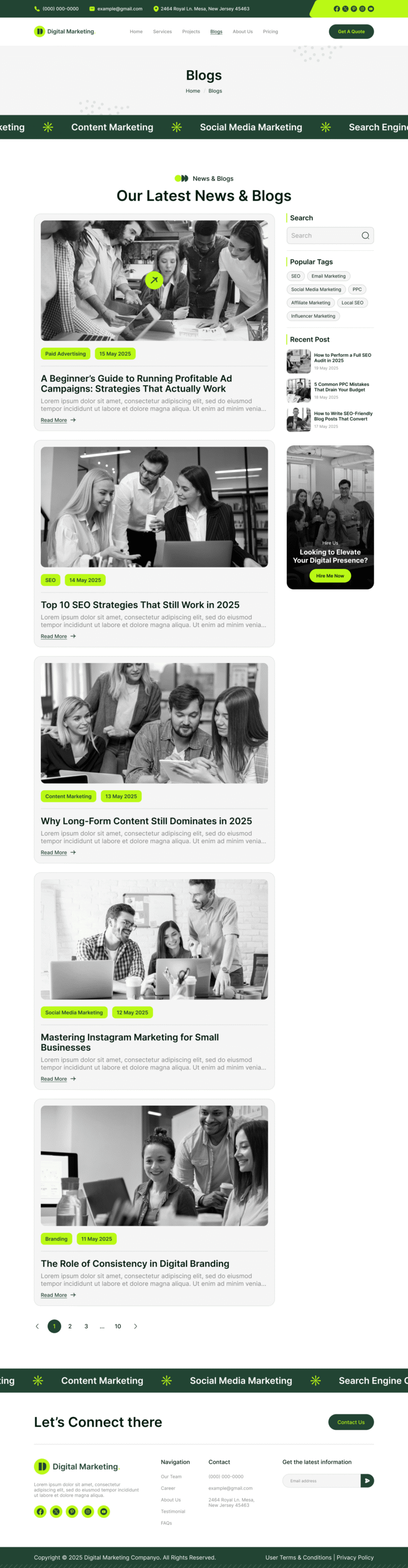 Digital Marketing Agency Website Figma Ui Ux Design [16+ Pages ...