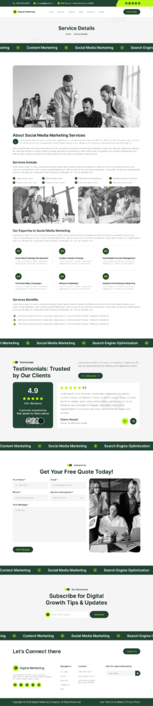 Digital Marketing Agency Website Figma Ui Ux Design [16+ Pages ...